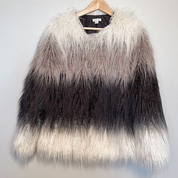 Xhilaration | Jackets & Coats | Xhilaration Faux Fur Tricolor Boxy ...